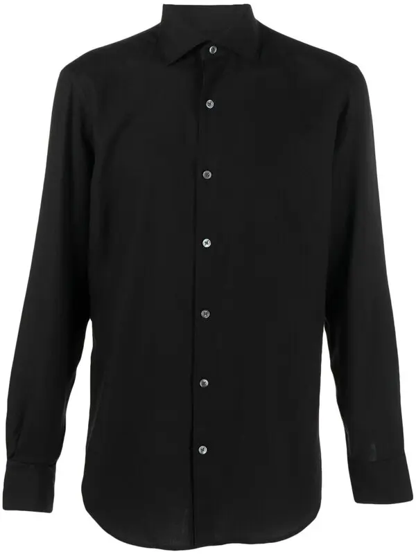 Zegna Spread-collar Cotton-cashmere Shirt