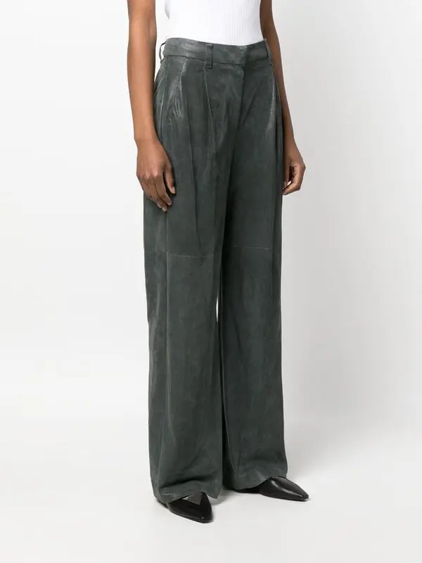 Brunello Cucinelli Straight-leg Leather Trousers