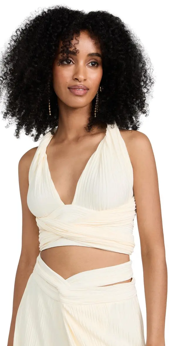 MAYLÉ VÁSQUEZ Salome Wrap Around Crop Top
