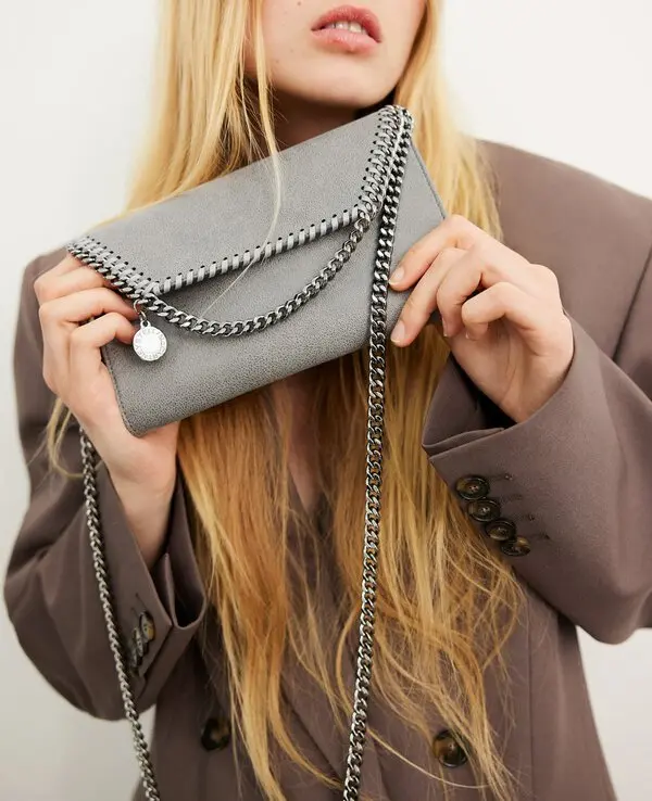 Stella McCartney Falabella Wallet Crossbody Bag - Grey