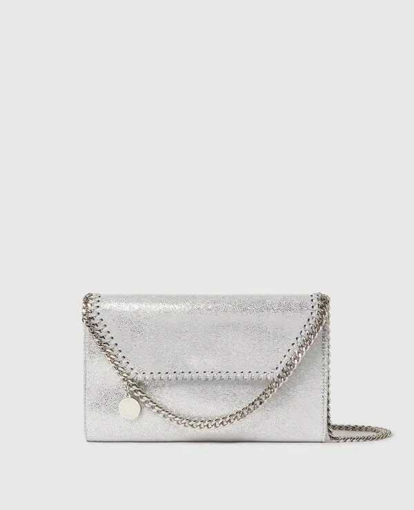 Stella McCartney Falabella Wallet Crossbody Bag - Silver