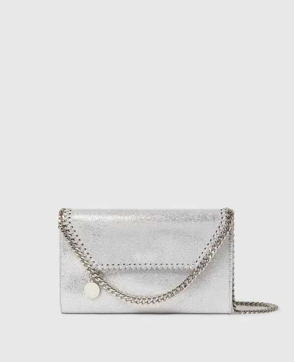 Stella McCartney Falabella Wallet Crossbody Bag - Silver