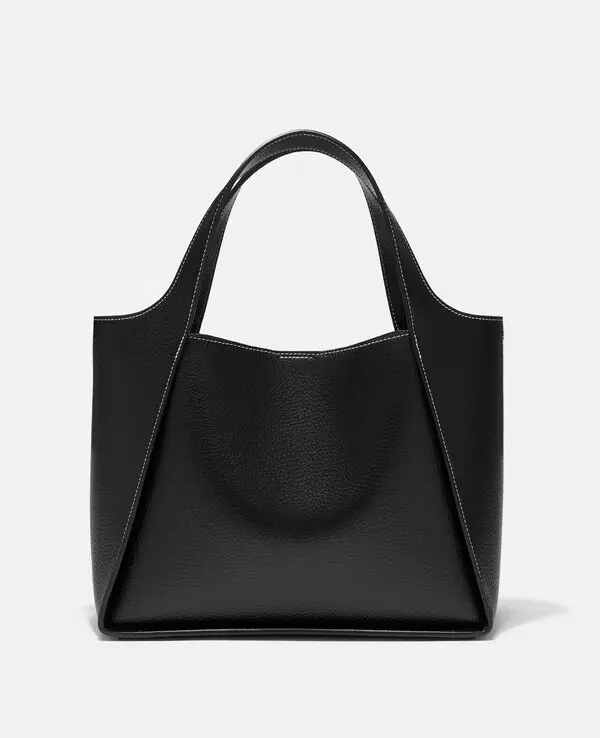 Stella McCartney Logo Grainy Alter Mat Crossbody Bag - Black