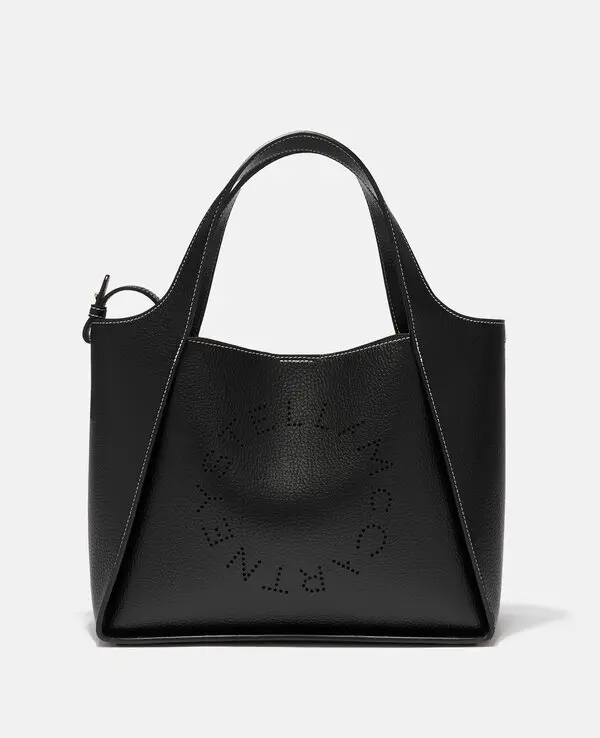 Stella McCartney Logo Grainy Alter Mat Crossbody Bag - Black