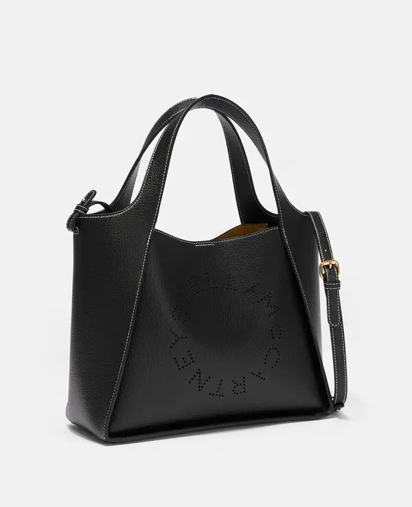 Stella McCartney Logo Grainy Alter Mat Crossbody Bag - Black