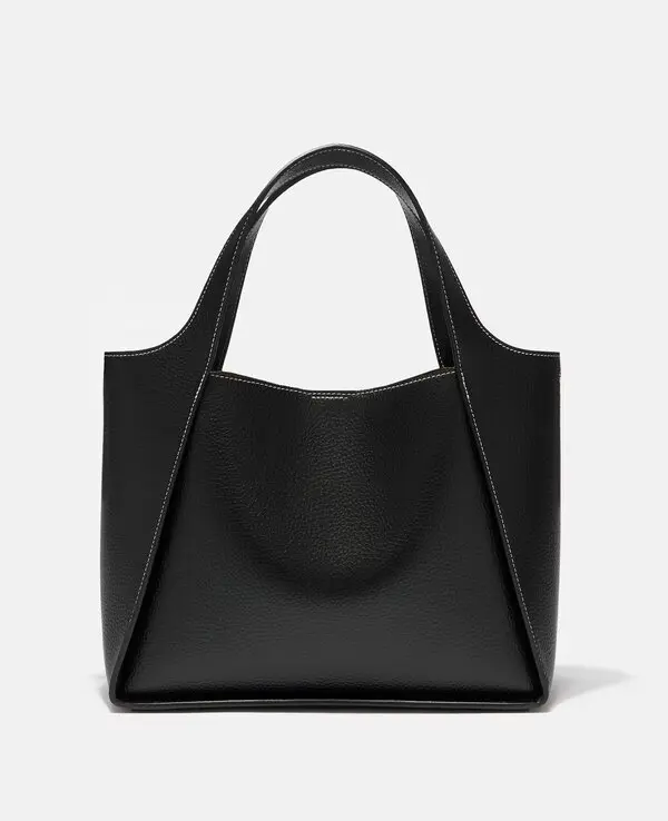Stella McCartney Logo Grainy Alter Mat Crossbody Bag - Black