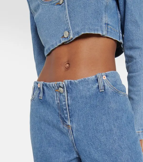 Magda Butrym Low-rise Wide-leg Jeans - Blue