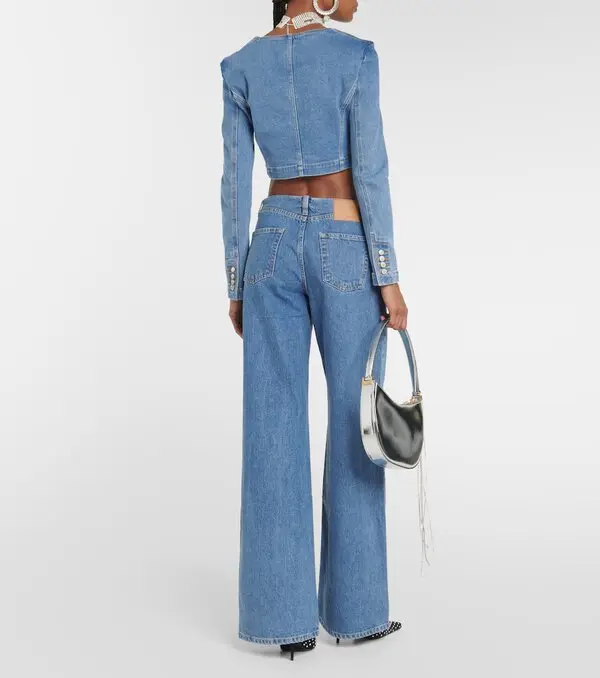 Magda Butrym Low-rise Wide-leg Jeans - Blue