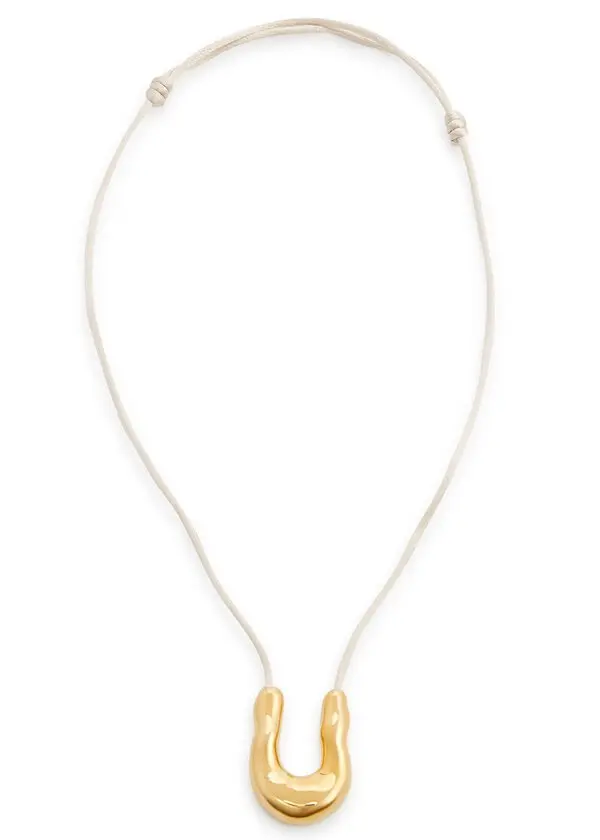 Agmes Wishbone Necklace - Gold