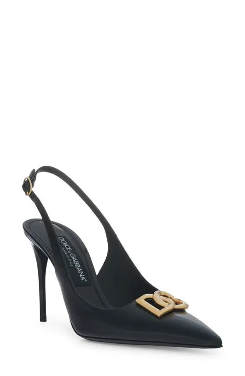 Dolce & Gabbana Lollo Pointed-toe Slingback Pump