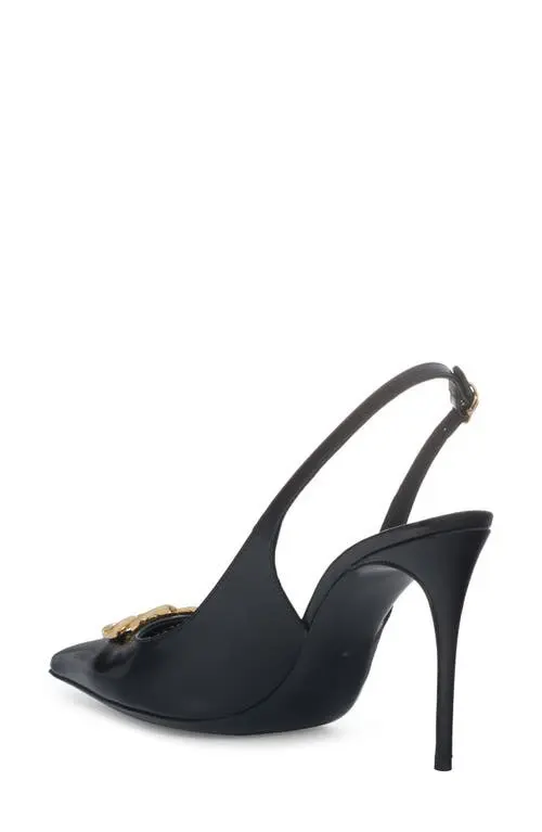 Dolce & Gabbana Lollo Pointed-toe Slingback Pump