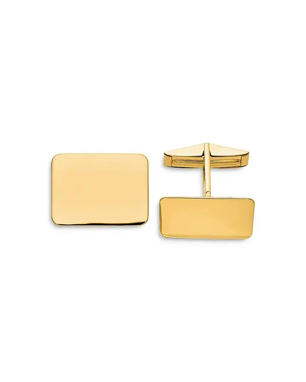 Bloomingdale'S Rectangular Cuff Links In 14k Yellow - Gold