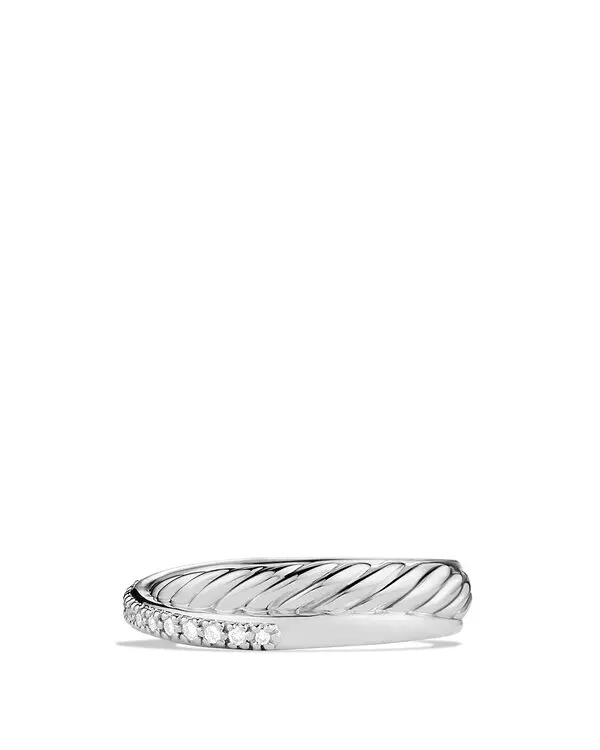 David Yurman Crossover Ring With Diamonds
