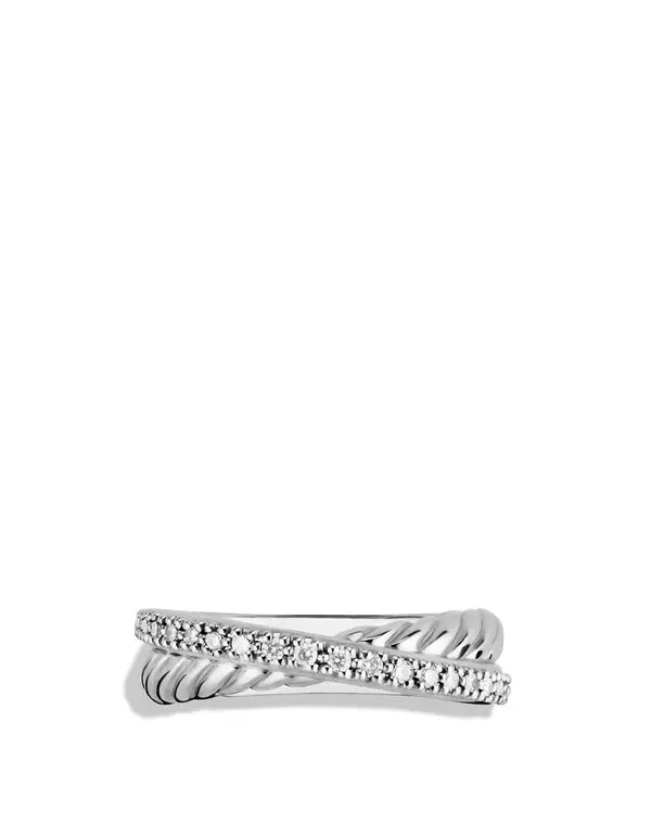 David Yurman Crossover Ring With Diamonds