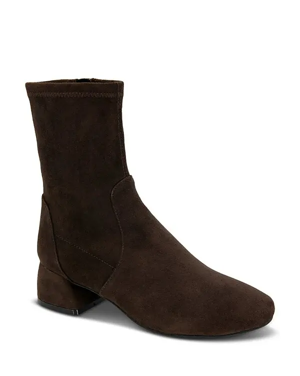 KENNETH COLE Emily Zip Mid Heel Boots - Chocolate