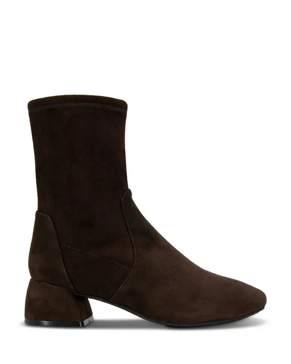 KENNETH COLE Emily Zip Mid Heel Boots - Chocolate