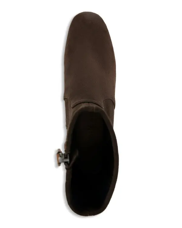 KENNETH COLE Emily Zip Mid Heel Boots - Chocolate
