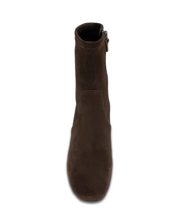 KENNETH COLE Emily Zip Mid Heel Boots - Chocolate