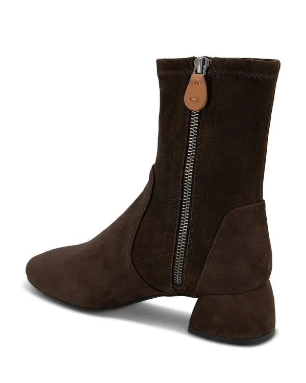 KENNETH COLE Emily Zip Mid Heel Boots - Chocolate