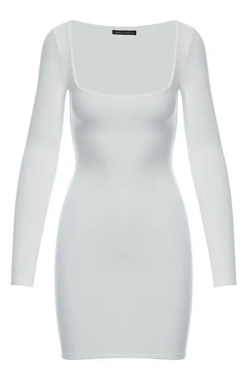 Naked Wardrobe Squared Up Long Sleeve Body-con Dress