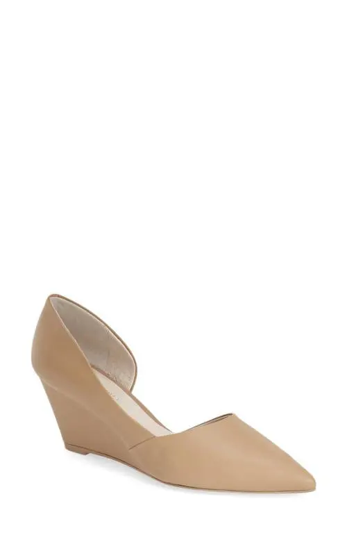KENNETH COLE Ellis Half D'orsay Wedge Pump - Beige