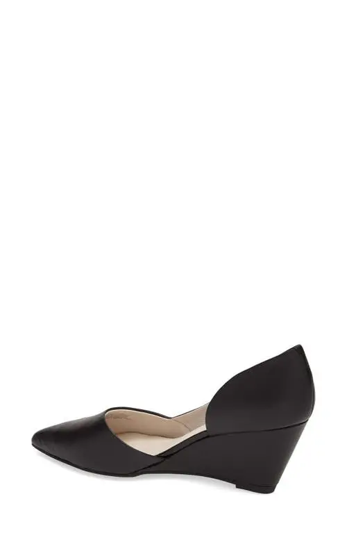 KENNETH COLE Ellis Half D'orsay Wedge Pump - Black