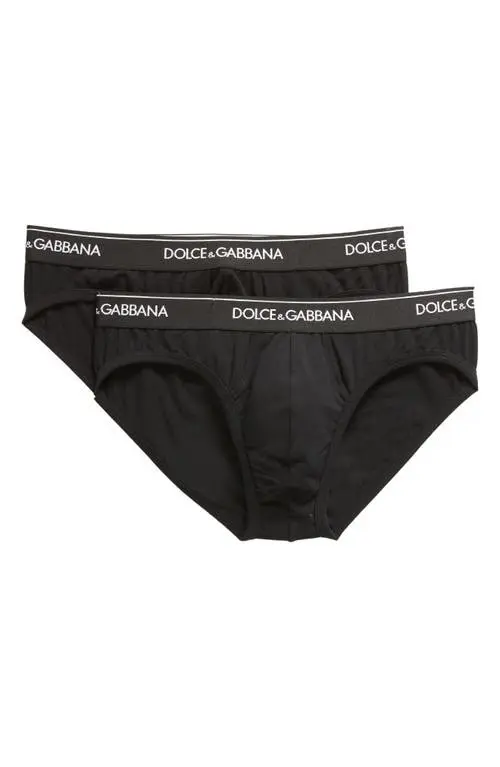 Dolce & Gabbana 2-pack Logo Waist Briefs - Black