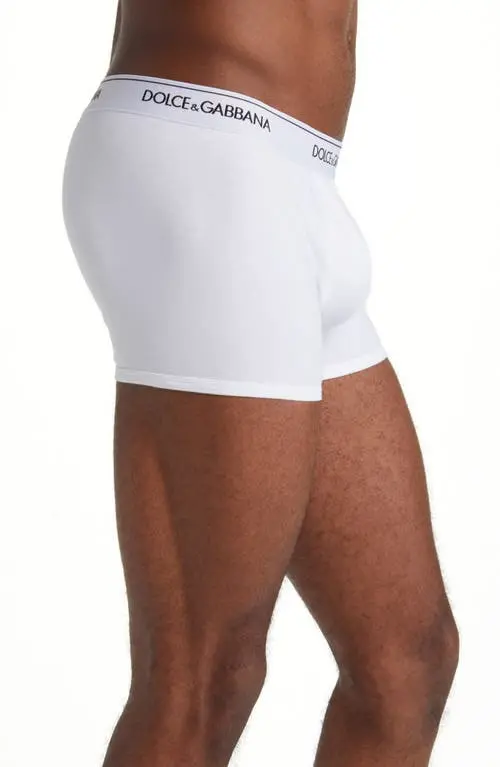 Dolce & Gabbana 2-pack Logo Waist Boxer Briefs - White