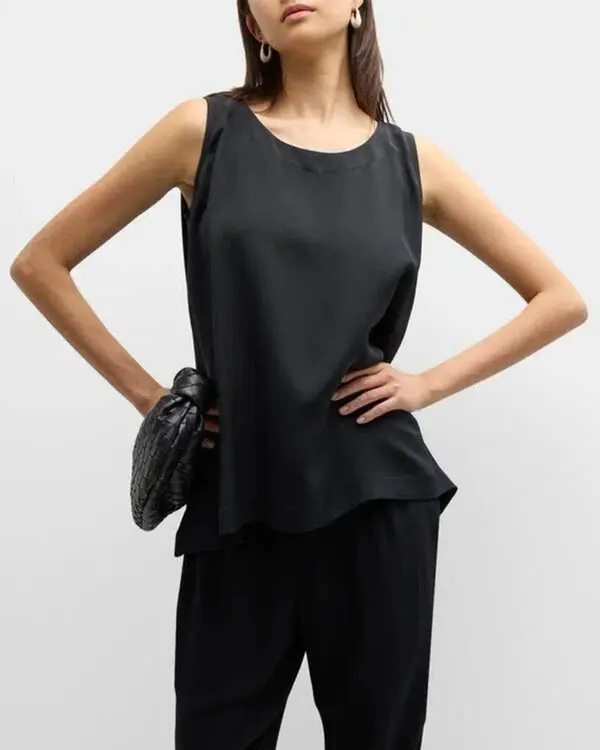 Eskandar A-line Silk Shell