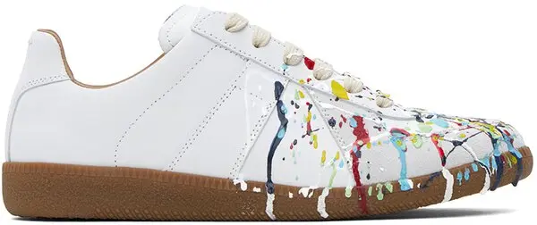 Maison Margiela Paint Replica Sneakers 961 White Editorialist