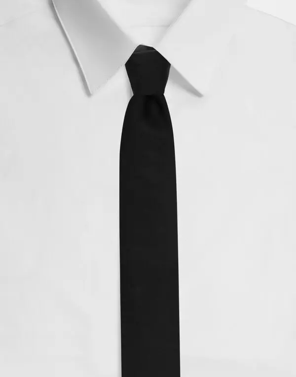 Dolce & Gabbana Silk Satin Martini Tie - Black