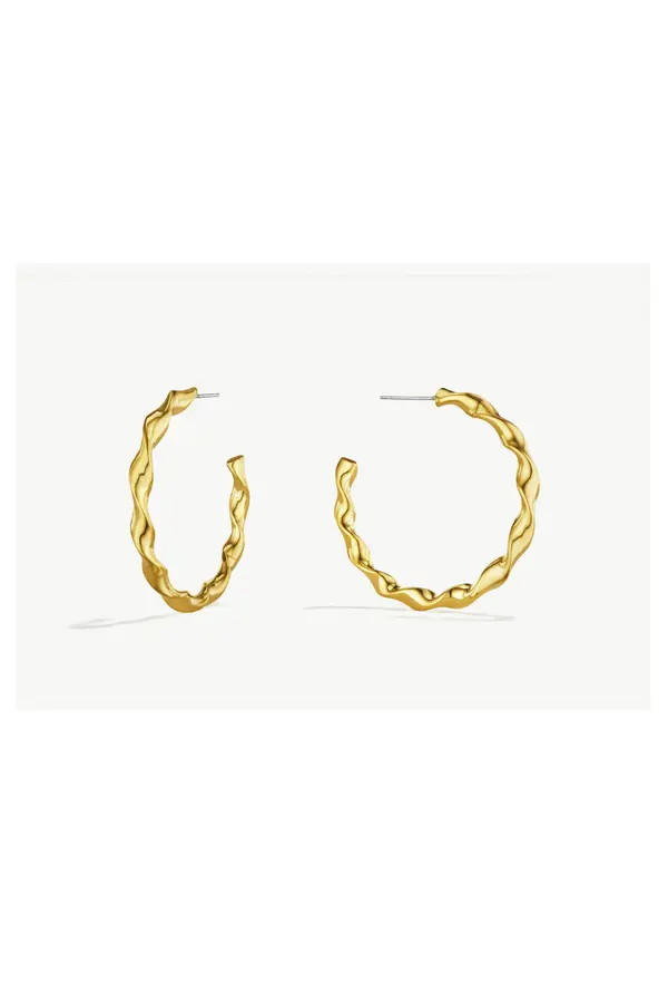 SOKO Twist Hoop Earrings - Gold