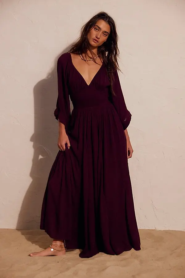 Free People Dixie Maxi Dress - Fig