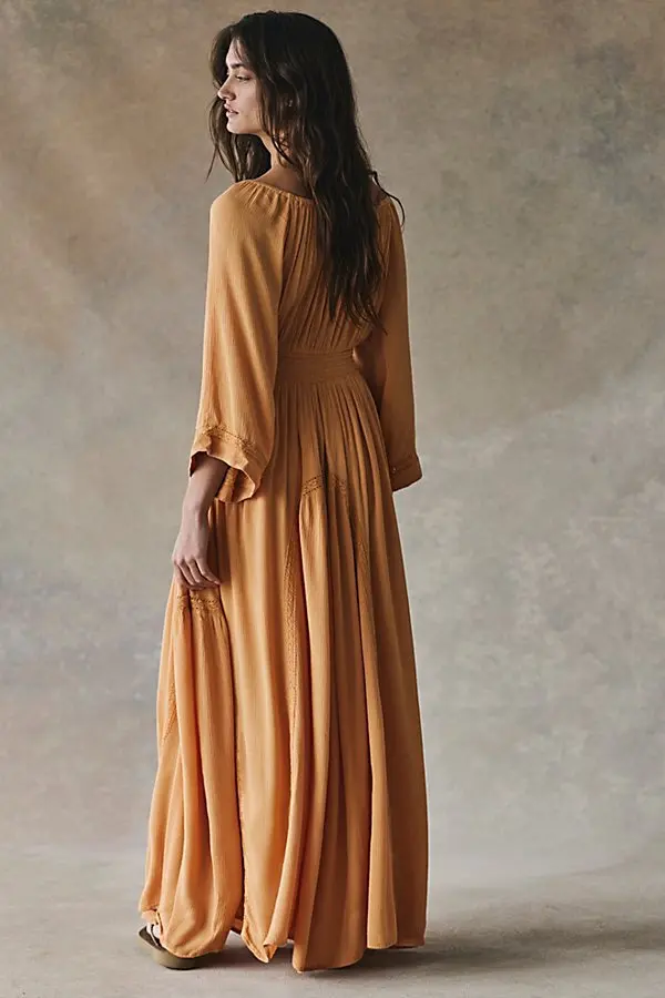 Free People Dixie Maxi Dress - Golden Earth