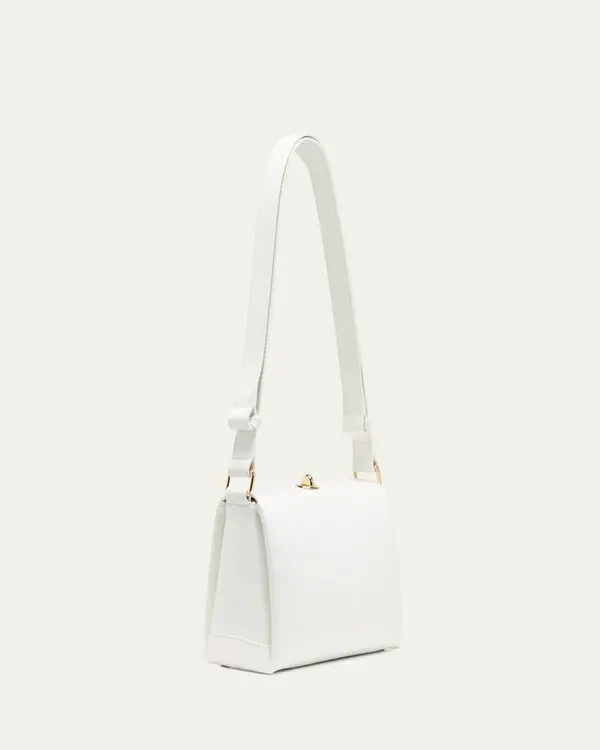 Plan C Small Leather Shoulder Bag - White