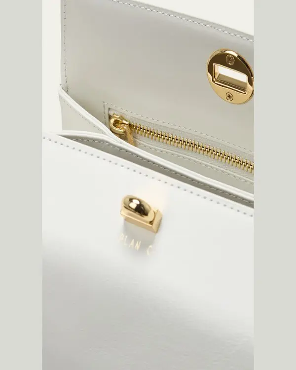 Plan C Small Leather Shoulder Bag - White