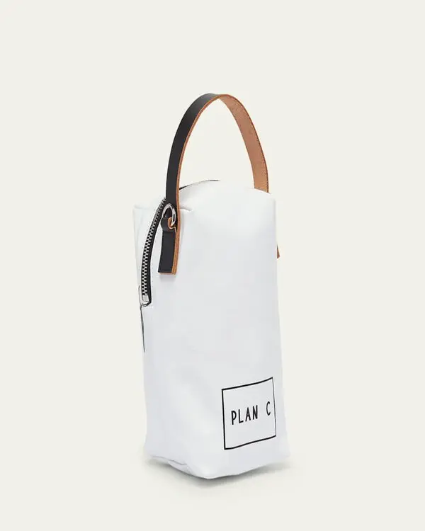 Plan C Pili Graphic-print Bucket Bag - Optical White