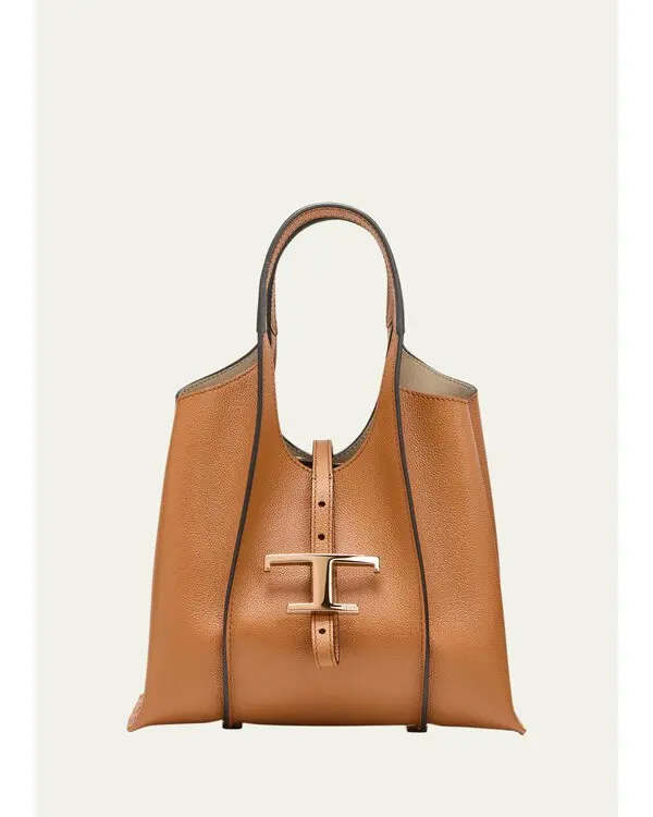 TOD'S Mini Leather Tote Bag - Beige