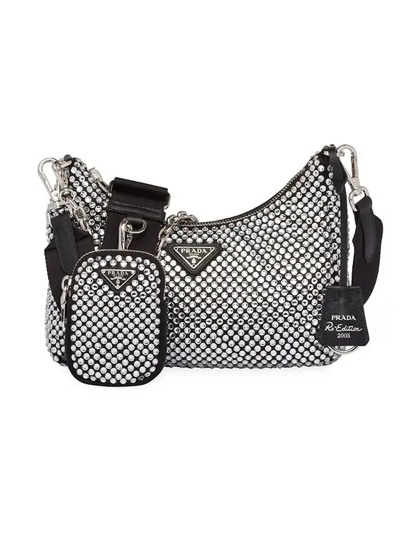 Prada Re-edition 2005 Crystal Embellished Bag