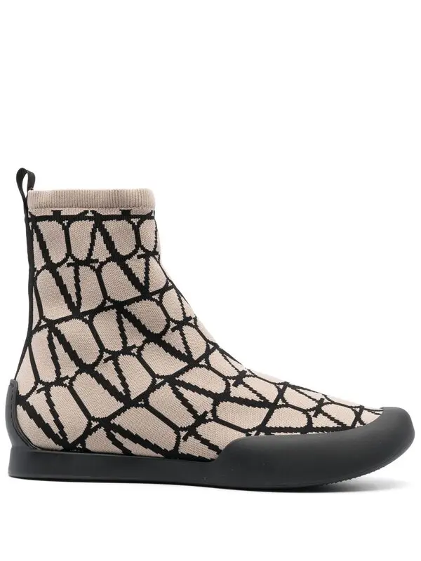 Valentino Garavani Toile Iconographe Jacquard Sneakers - Neutrals