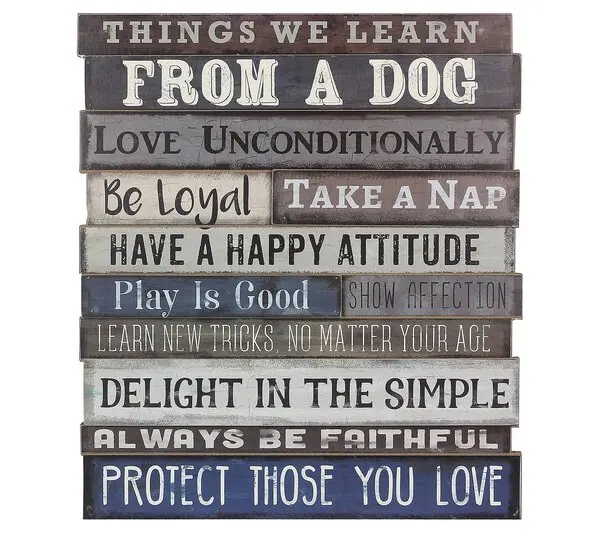 YOUNG'S INC. Young's Wood 3d Dog Wall Sign - One-color