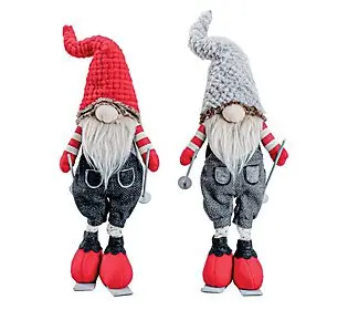SANTA'S WORKSHOP 24' Denim Gnomes, Set Of 2 - One-color