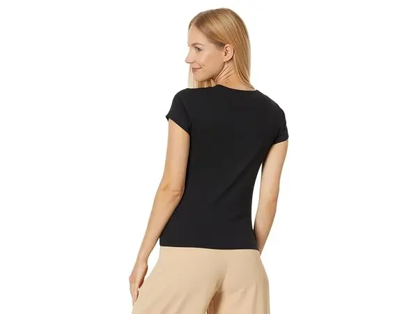 Madewell Supima Ribbed Cotton Blend T-shirt - Black