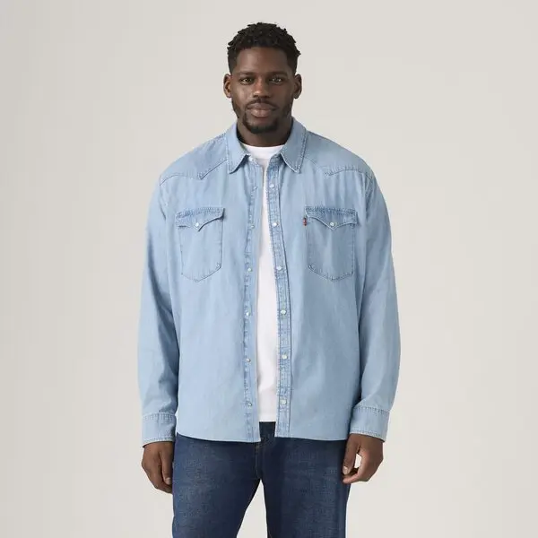 LEVI'S Classic Western Shirt Chambray - Franklin Stonewash