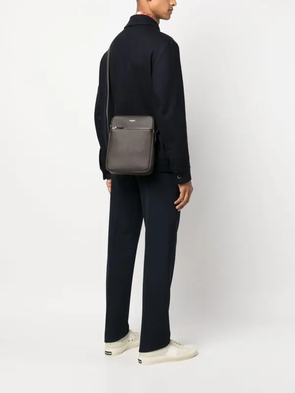 SERAPIAN North South Leather Messenger Bag