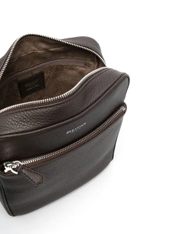 SERAPIAN North South Leather Messenger Bag