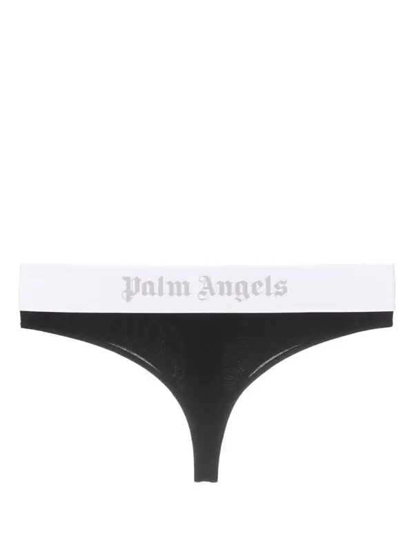 Palm Angels Logo Band Thong - Black