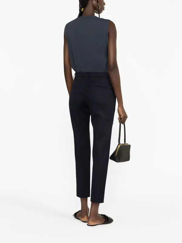 Brunello Cucinelli Cropped Stretch-cotton Tailored Trousers
