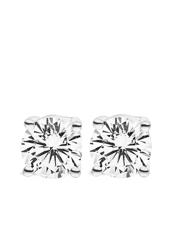 VEYNOU 14kt White Gold Diamond Stud Earrings - Silver