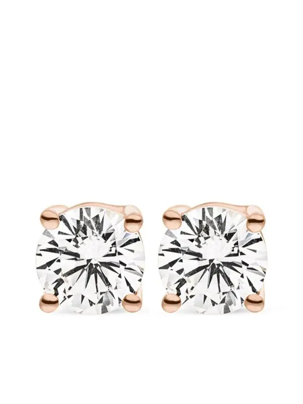 VEYNOU 14kt Rose Gold Diamond Stud Earrings
